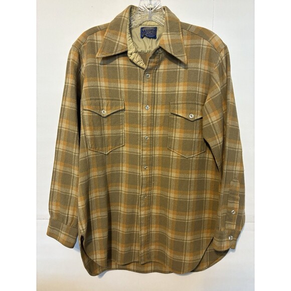 Pendleton | Tops | Vintage Pendleton Shirt Womens Sz 6 Tan Brown ...